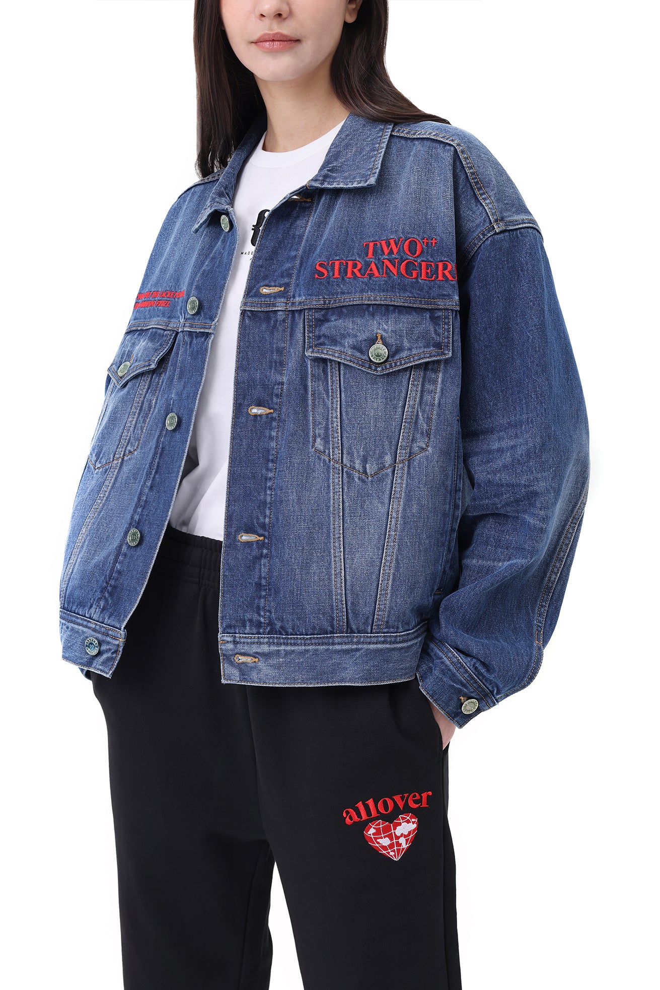 Embroidery Washed Denim Jacket – ALLOVER