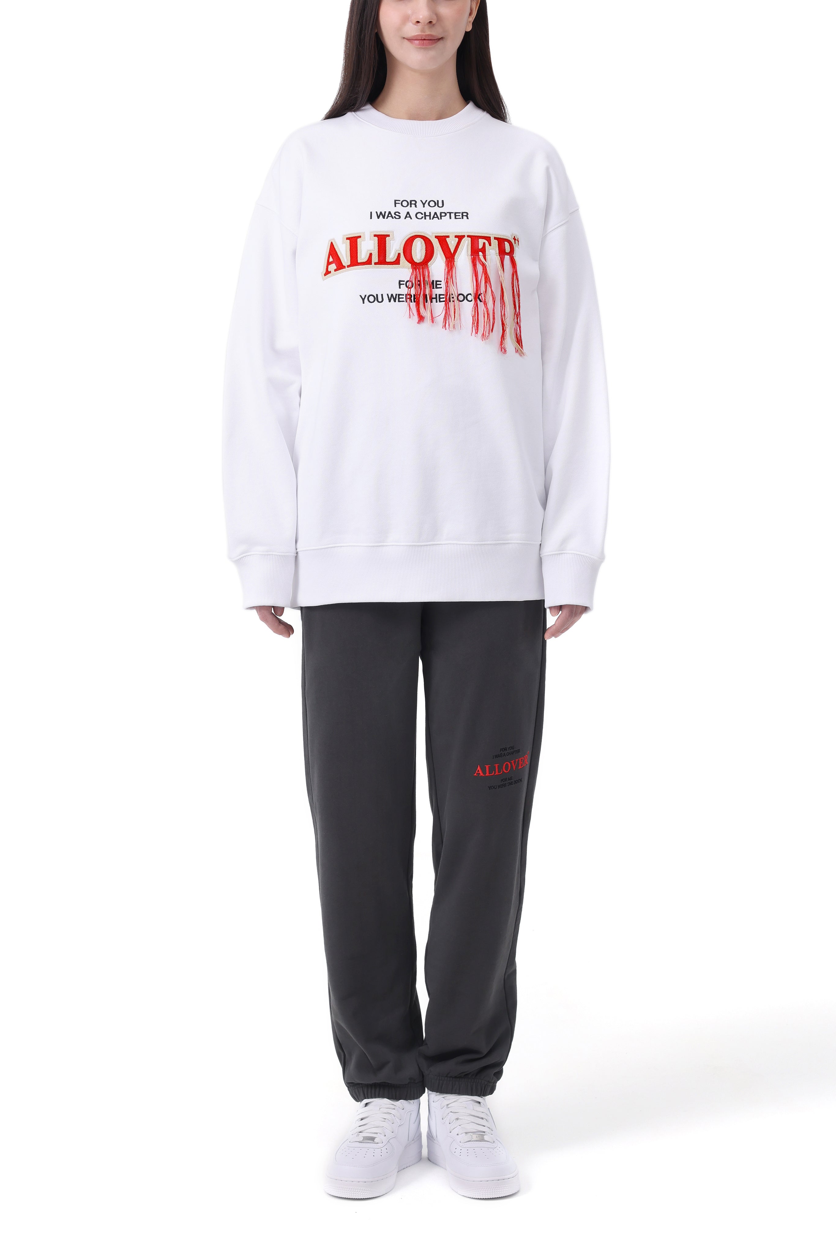 Fringe Embroidery Sweat Shirt – ALLOVER